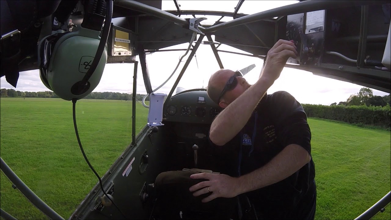 Handpropping Piper Cub | Continental A65 | L4 Piper Cub | Priming Hand ...