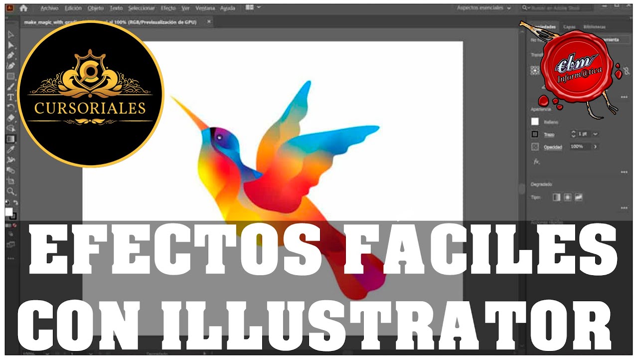 EFECTOS FÁCILES CON ADOBE ILLUSTRATOR - YouTube