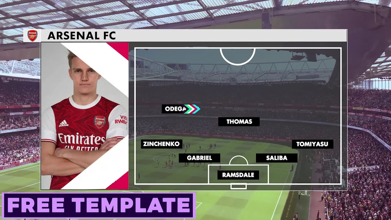 Football Line Up Video Template - After Effects - YouTube