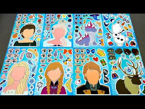 [❄️paper diy❄️] DISNEY FROZEN 3 Sticker Book 👑 Elsa & Anna New Adventure | Ice Magic PaperDIY ASMR