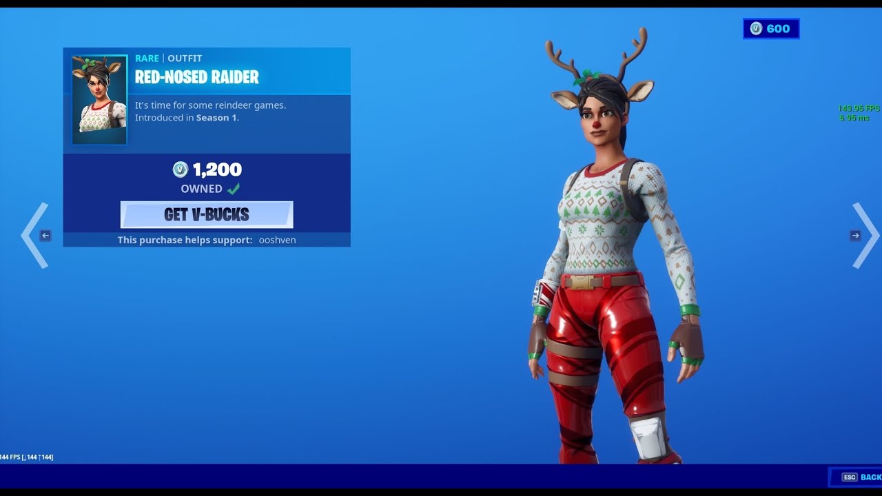 🔴 NEW RED-NOSED RAIDER SKIN FORTNITE ITEM SHOP UPDATE TODAY (Fortnite ...