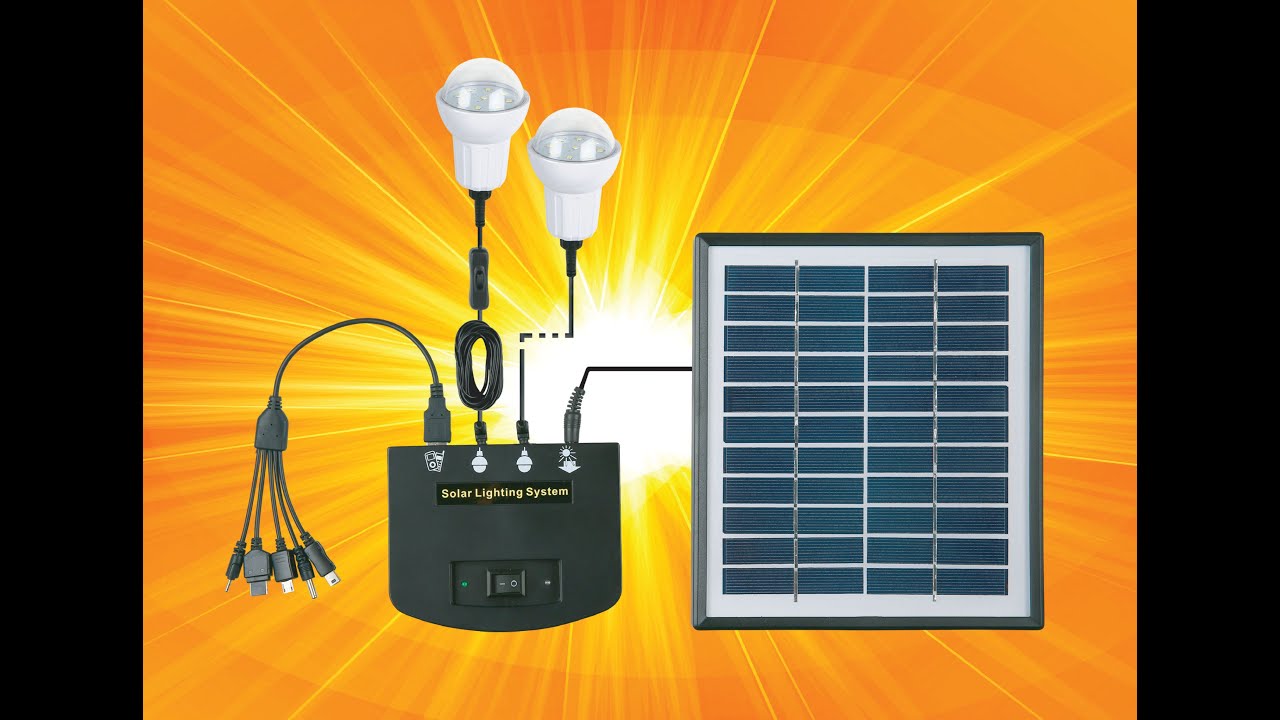 Jugnu Solar 2 bulbs Home Lighting and Phone Charging System - YouTube