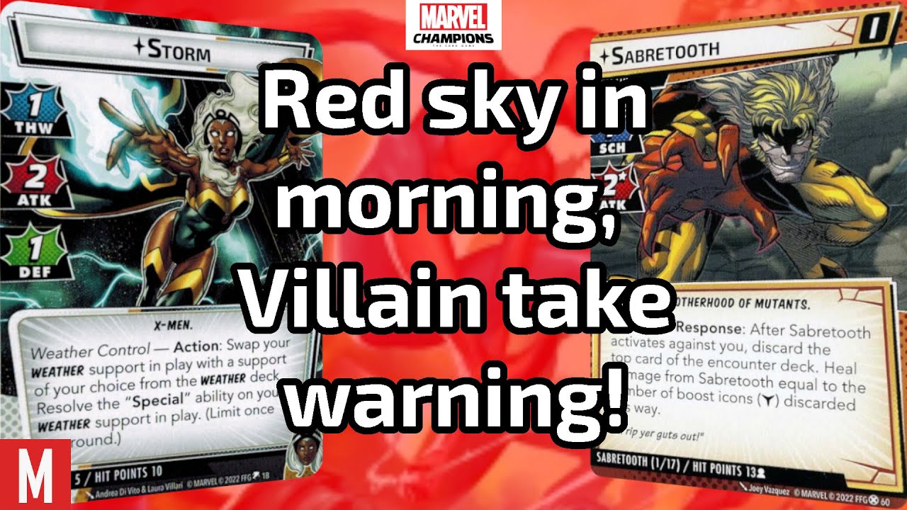 Storm Aggression vs. Sabretooth | Marvel Champions - YouTube