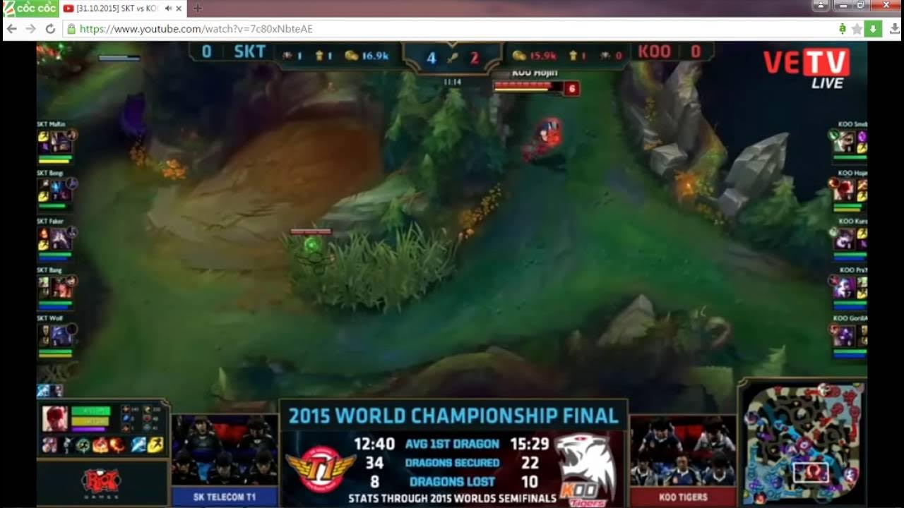 SKT vs KOO [CKTG - Chung Kết ][Trận 1] Faker Kasadyn - YouTube