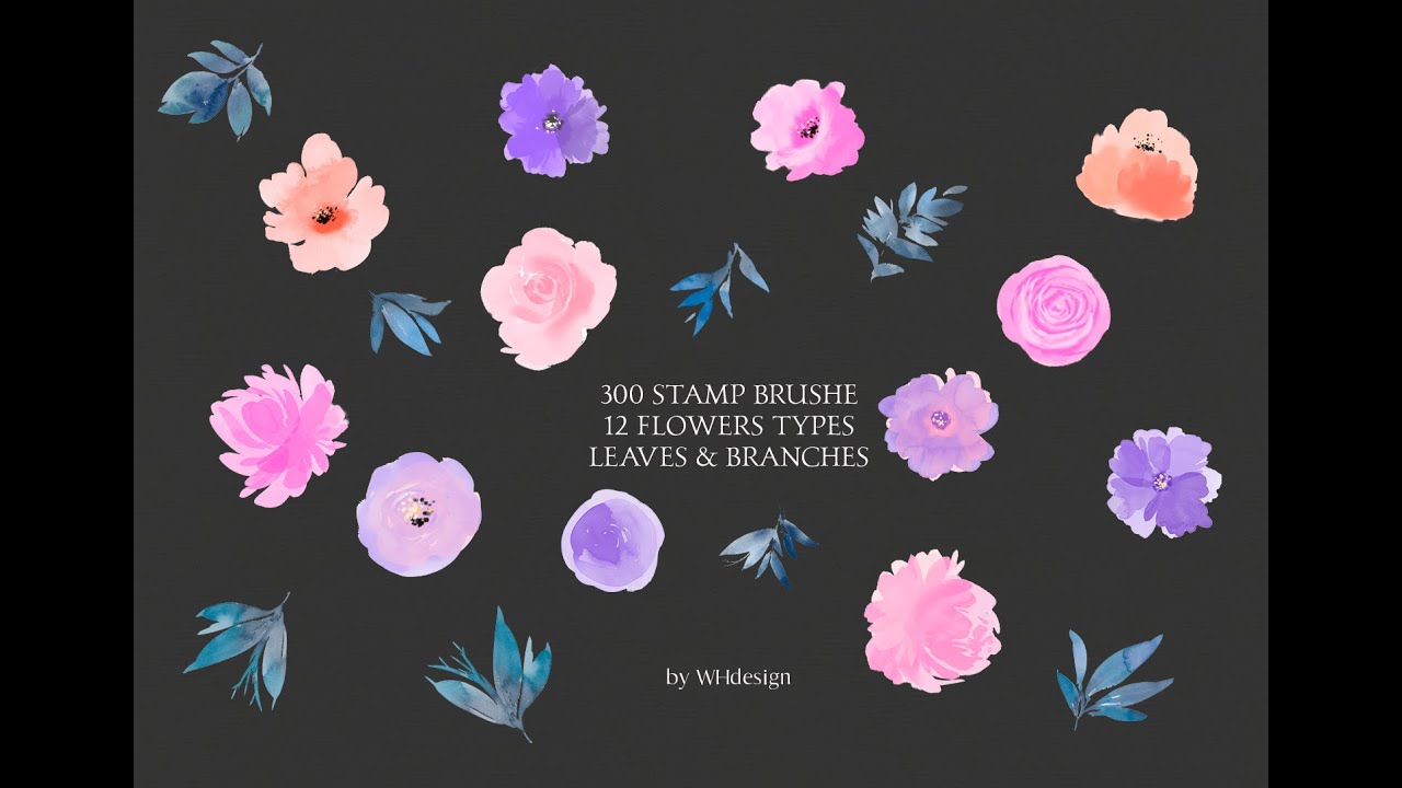 Creating Flowers in "Watercolor Flowers Creator" by Whiteheartdesign ...