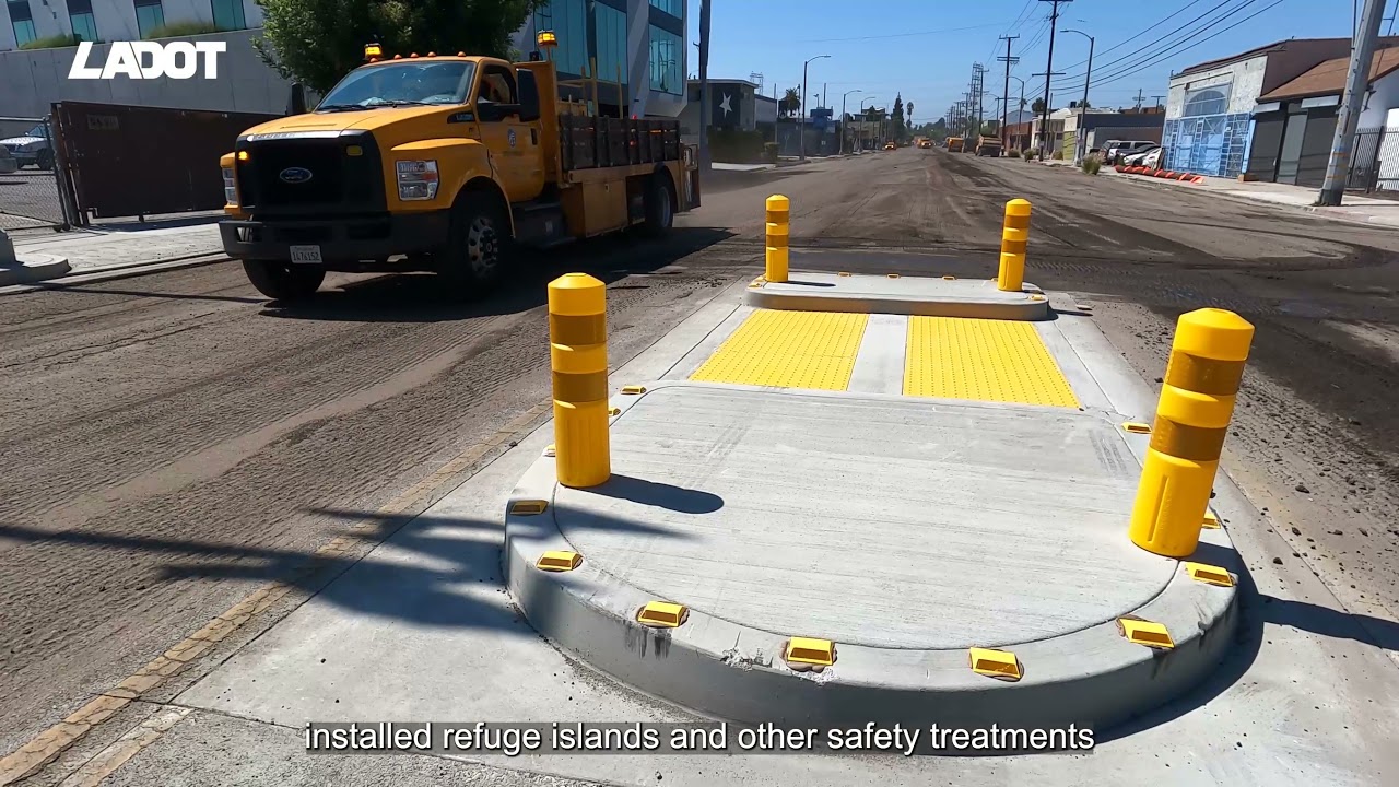 Pedestrian Refuge Island on Marvin and Adams - Adams Blvd Safety ...