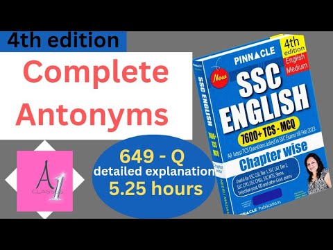 complete Antonyms - pinnacle 4th edition - YouTube