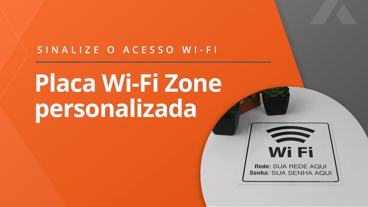 Placa Wi-Fi zone personalizada - YouTube