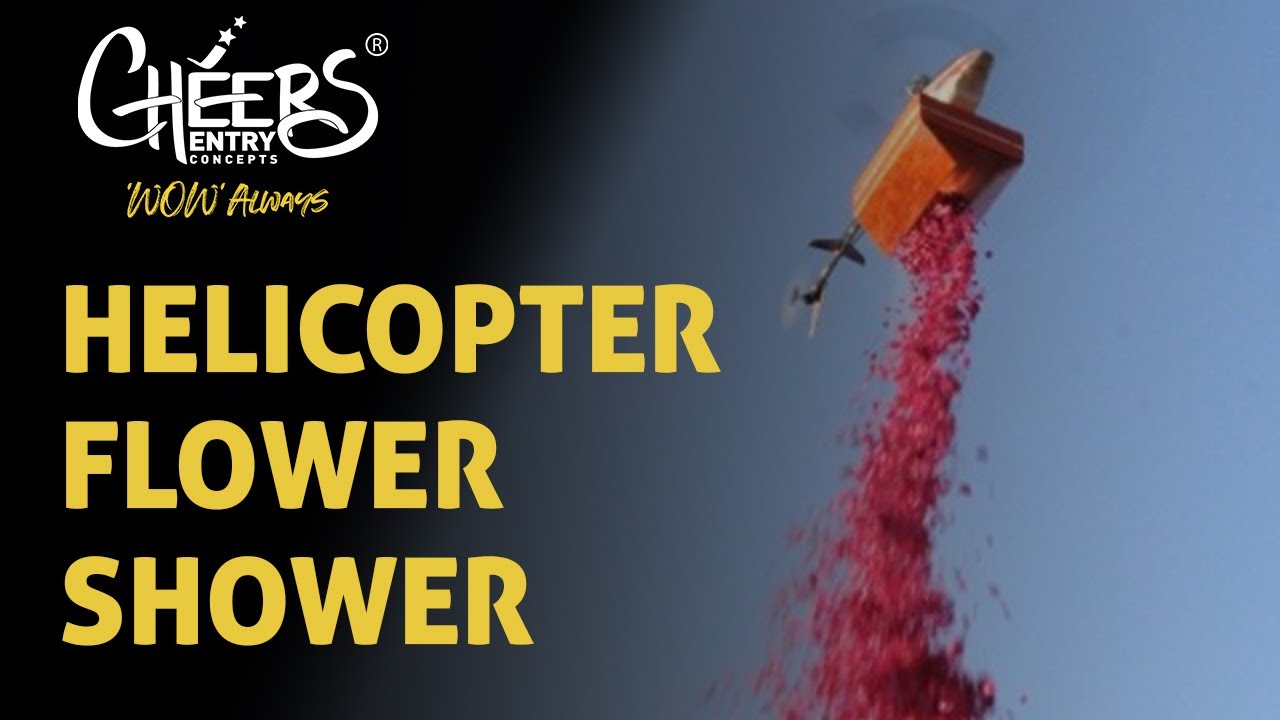 Helicopter Flower Shower Jaimala Varmala Entry Bride Groom Indian ...