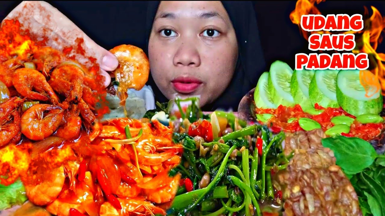MUKBANG SEAFOOD UDANG SAUS PADANG ‼️ SAMBAL PETE || MUKBANG INDONESIA ...