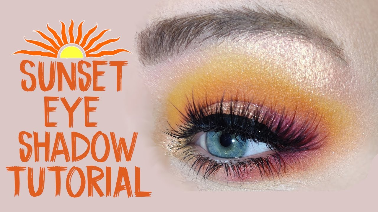 SUNSET EYE SHADOW TUTORIAL FOR BEGINNERS (affordable!) - YouTube