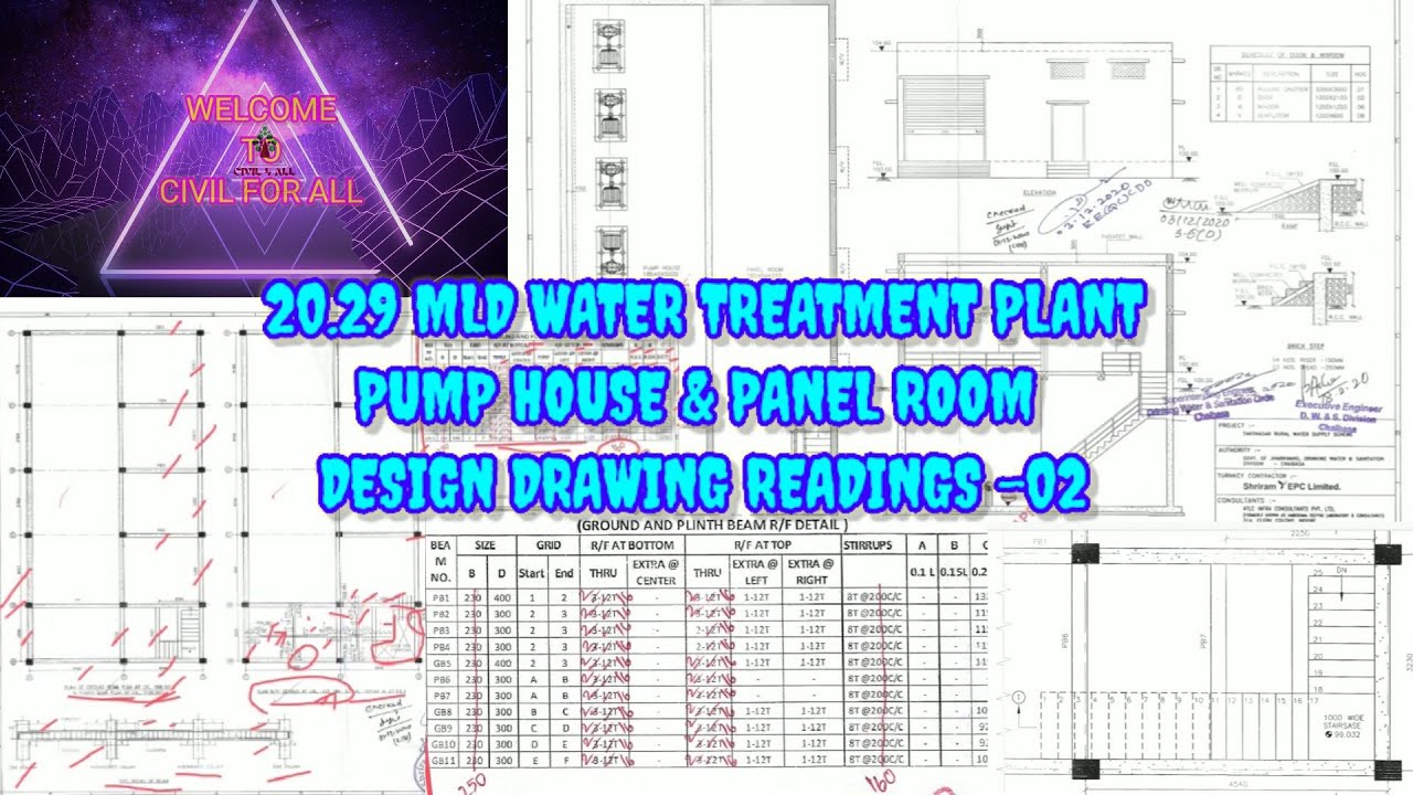 20.29MLD WTP PUMP HOUSE & PANNEL ROOM DESIGN DRAWING READINGS -02 WTP ...