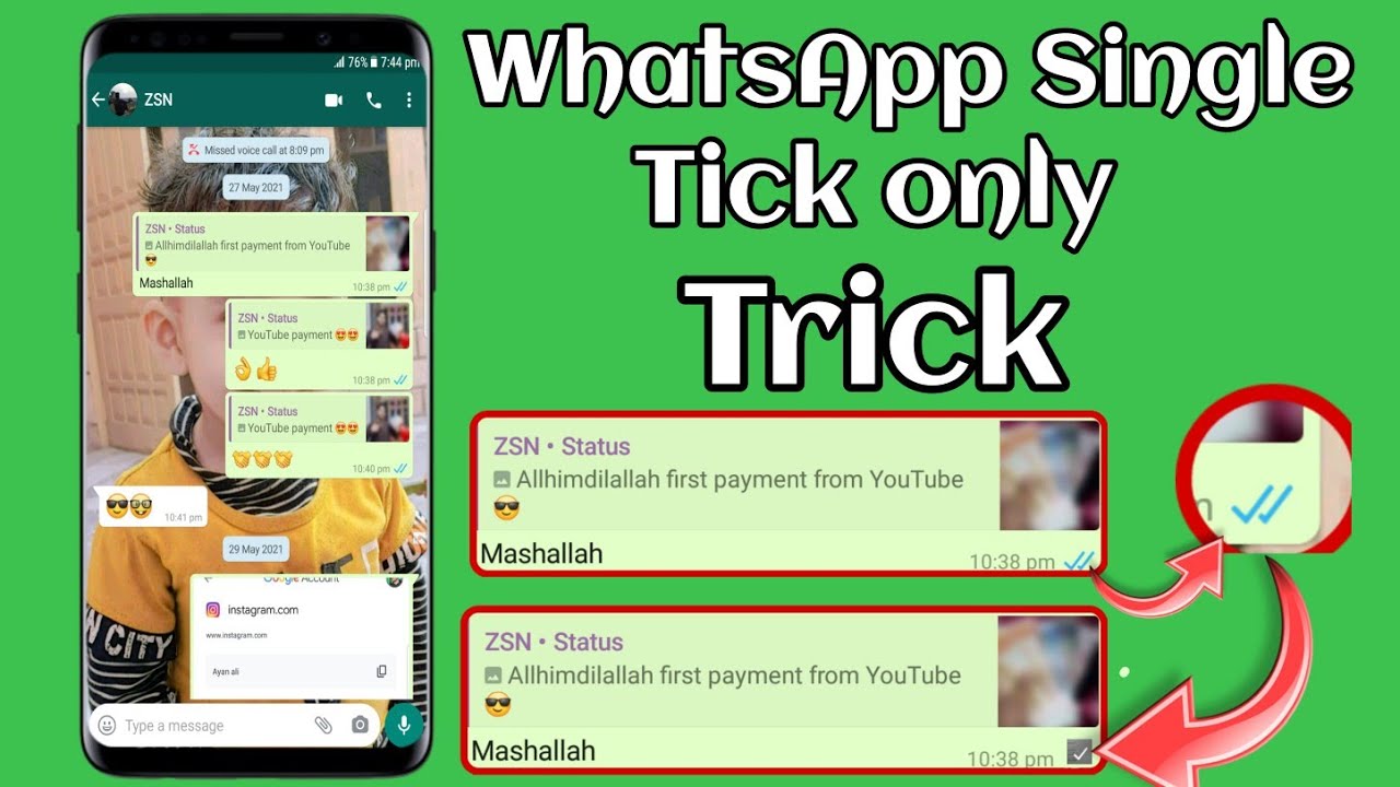 WhatsApp Single Tick only Settings | single tick even after receiving ...