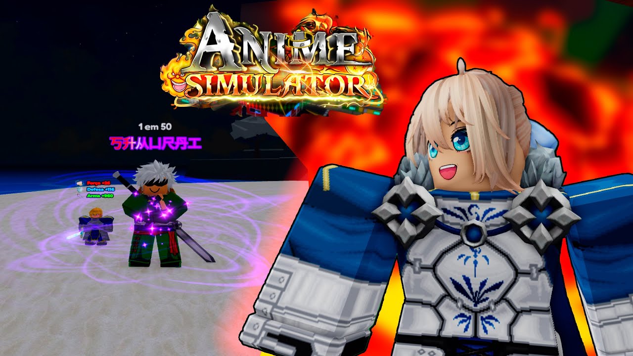 TÔ FICANDO CADE VEZ MAIS FORTE NESSE NOVO JOGO... ANIME SIMULATOR ...