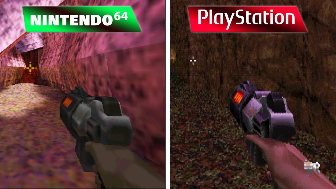 Quake II 1997 Nintendo 64 Vs PlayStation 1 Graphics Comparison