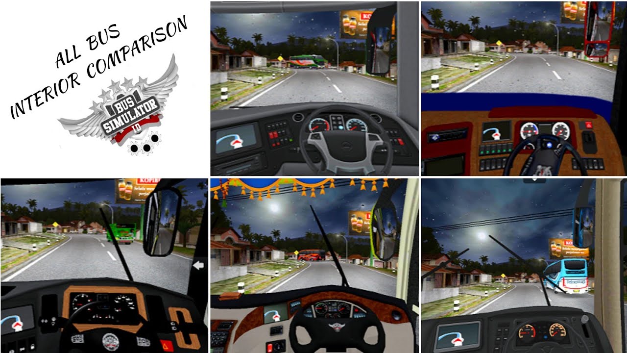 All bus interior in Bus Simulator Indonesia || B1 Pictures - YouTube