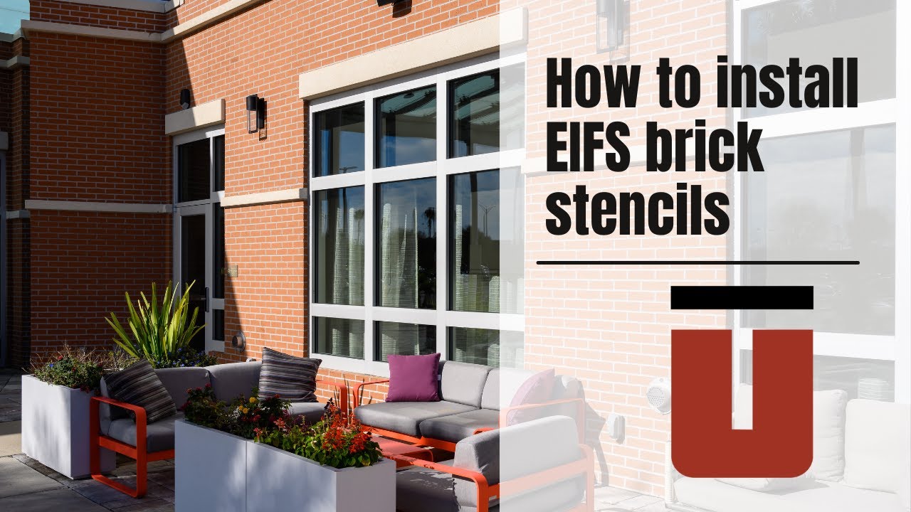How to install Universal Templates EIFS brick stencils - YouTube
