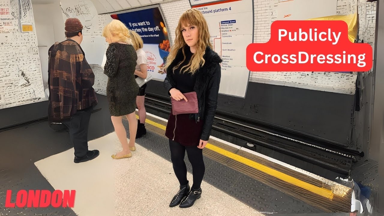 My first public crossdressing in London, 2024 - YouTube