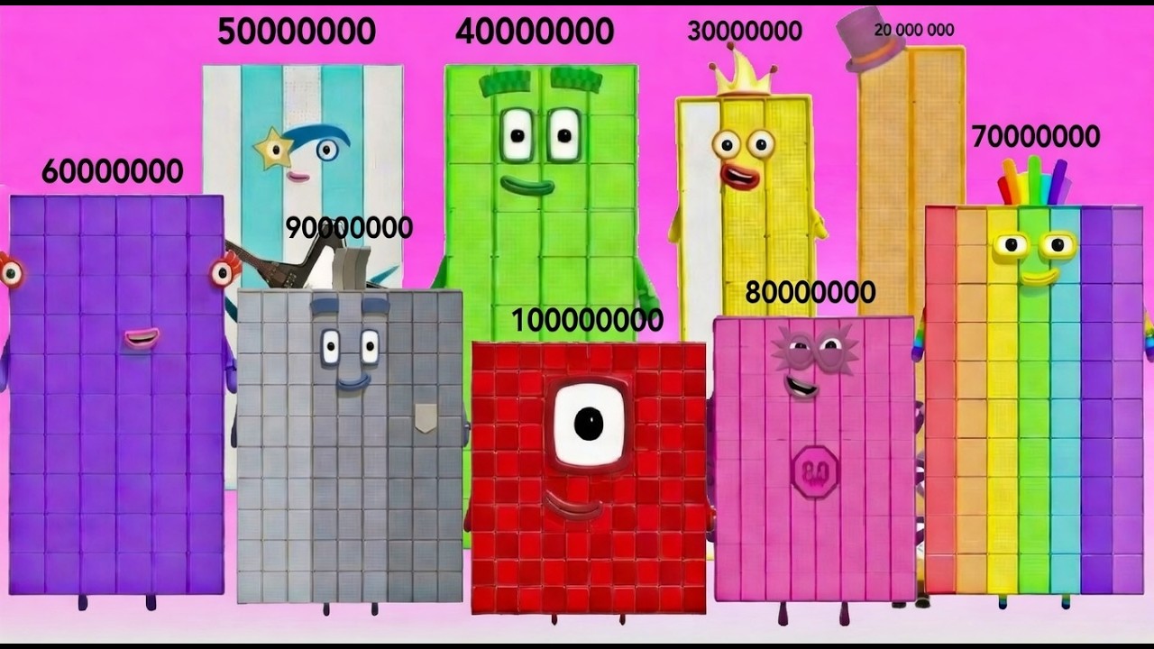 Sprunki OC ALL Numberblocks 20 000 000 - 100 000 000| Compilation ...