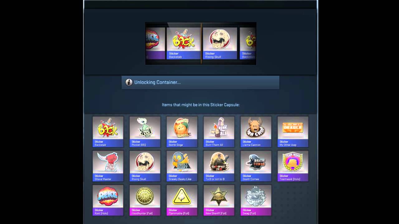 Community Sticker Capsule 1 Opening CSGO - YouTube