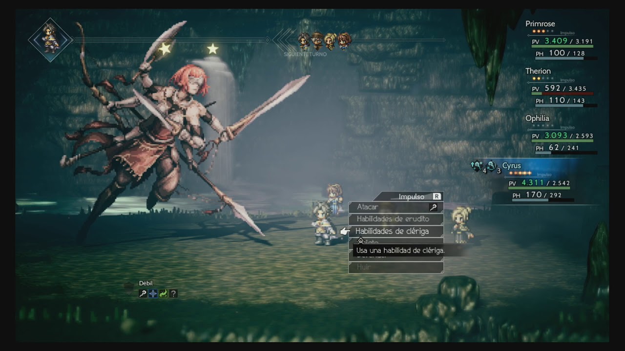 Batalla winnehild portadora de guerras octopath traveler - YouTube