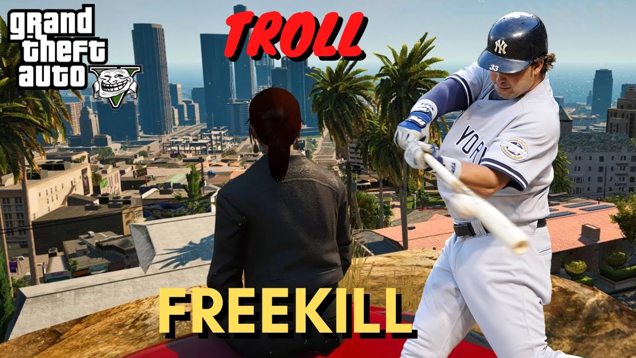 FreeKill à la batte de Baseball - Troll GTA RP - YouTube
