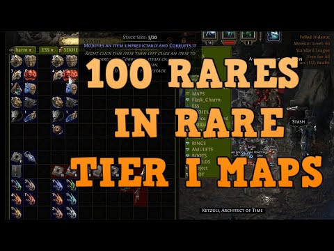 100 RARES IN RARE TIER I MAPS | POE 2 | PATH OF EXILE 2 - YouTube
