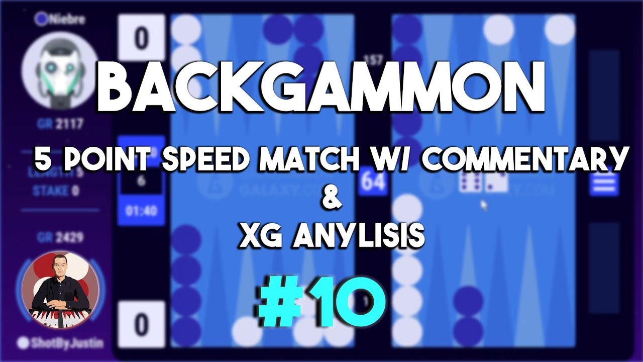 Backgammon 5 Point Speed Match #10 w/ Commentary & XG Analysis - YouTube