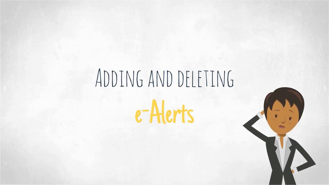 How to add and delete e-alerts - YouTube