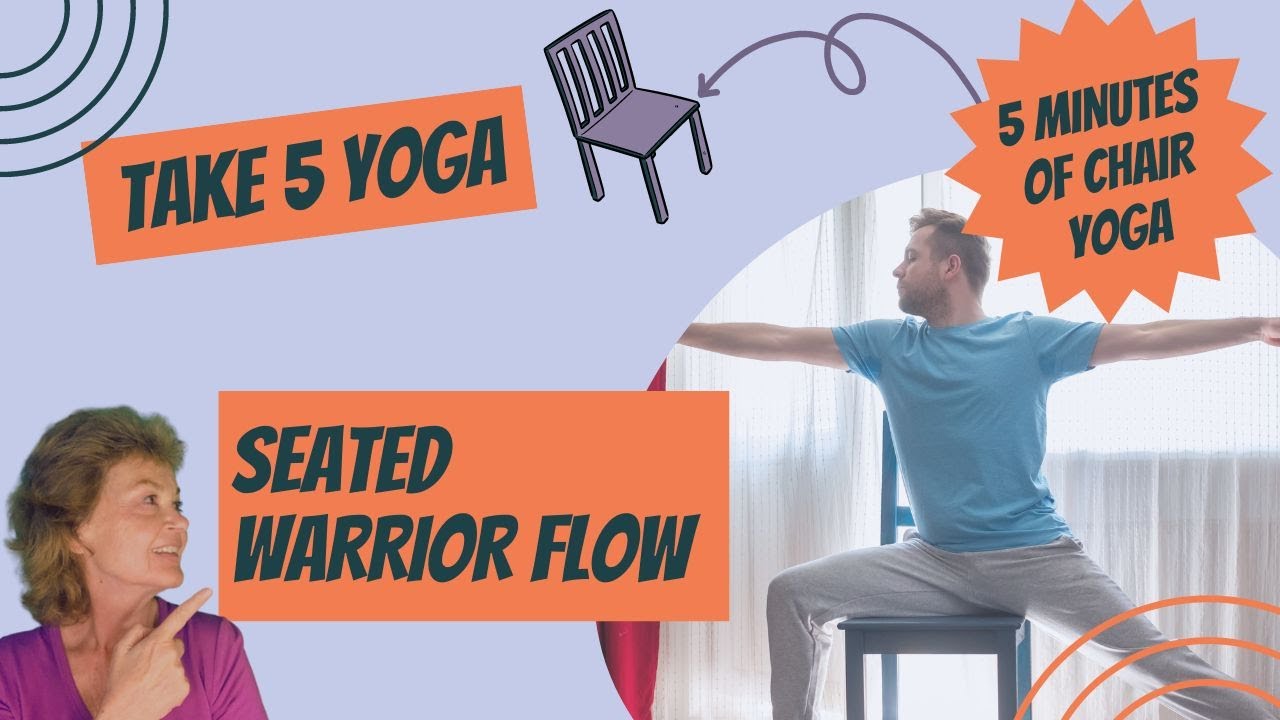 Chair Yoga for Seniors & Beginners | Seated Warrior Flow - YouTube