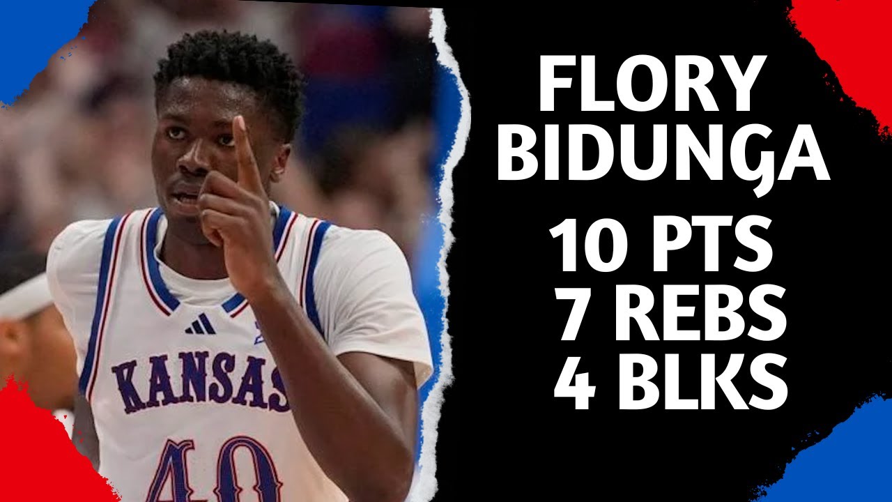 Flory Bidunga Highlights vs. Washburn | 10/29/24 | 10 Pts, 7 Rebs, 4 ...