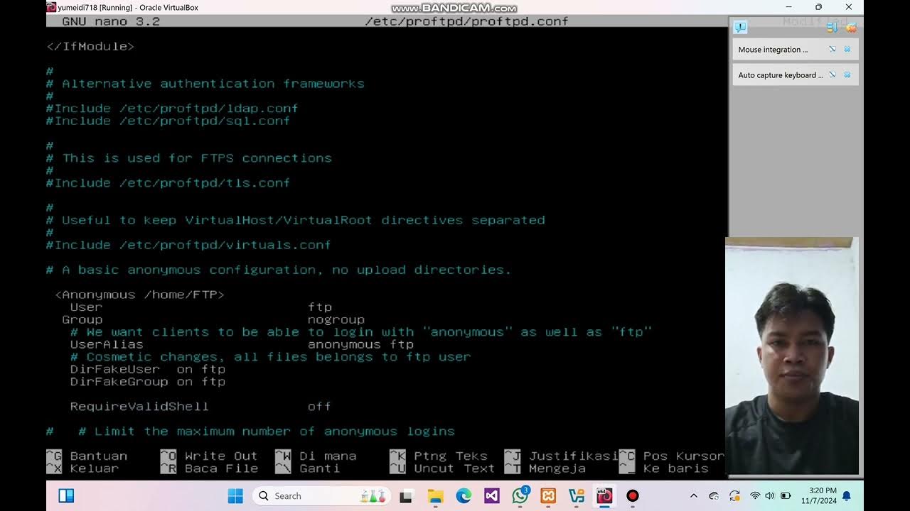 INSTALASI DAN KONFIGURASI FTP PADA DEBIAN 10 - YouTube
