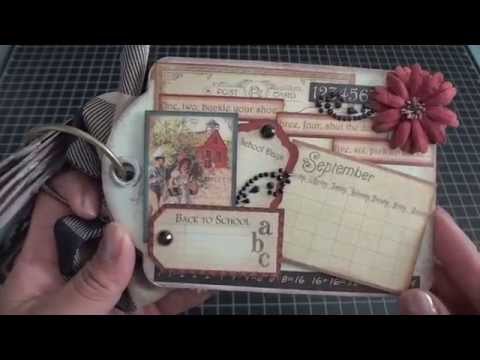 Graphic 45: Place in Time Calendar Tag Mini for Winter CHA 2013
