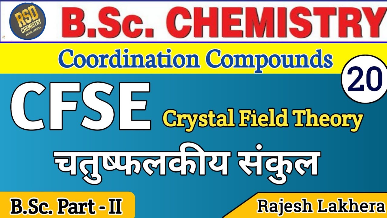 Coordination Compound L-20 CFSE Tetrahedral Complexes | Crystal field ...