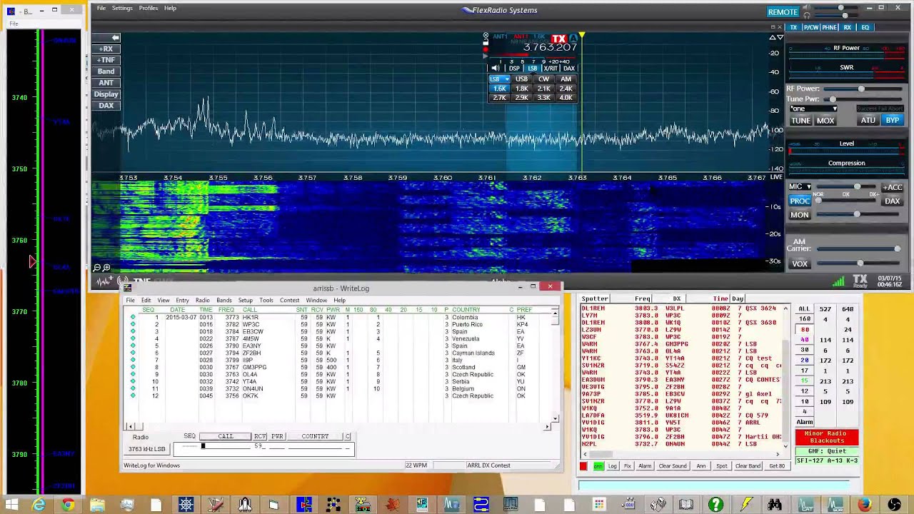 Flex 6300 ARRL SSB test 80M - YouTube