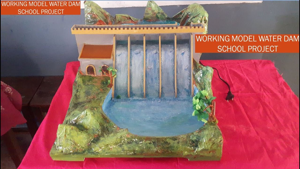 Working Dam model | Water Dam Project For School | School Exhibition ...