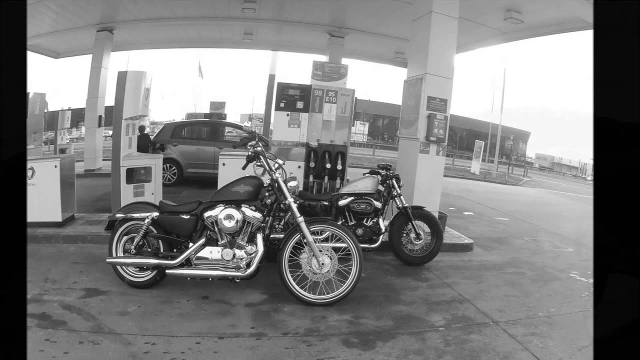 Harley Sportster 72 & 48 ride - YouTube