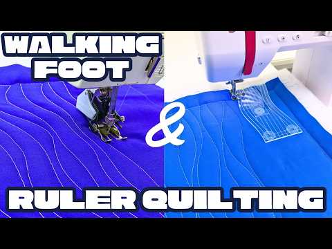 Walking Foot Quilting & Ruler Quilting Crazy Curves on a Home Machine