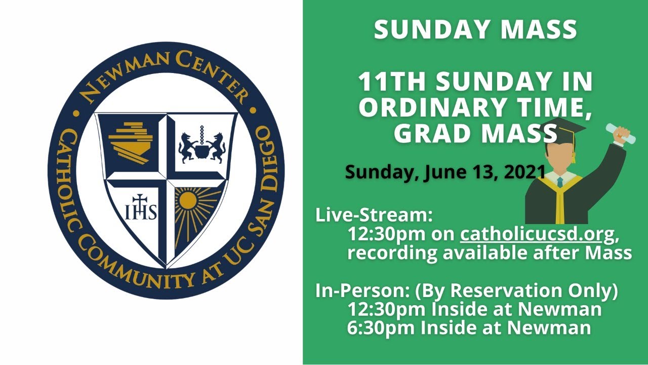 Graduation Mass Sunday Mass Live June 13, 2021 - YouTube
