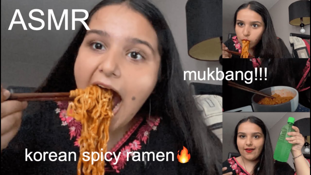 ASMR~ KOREAN SPICY NOODLE MUKBANG! (eating sounds!!) - YouTube