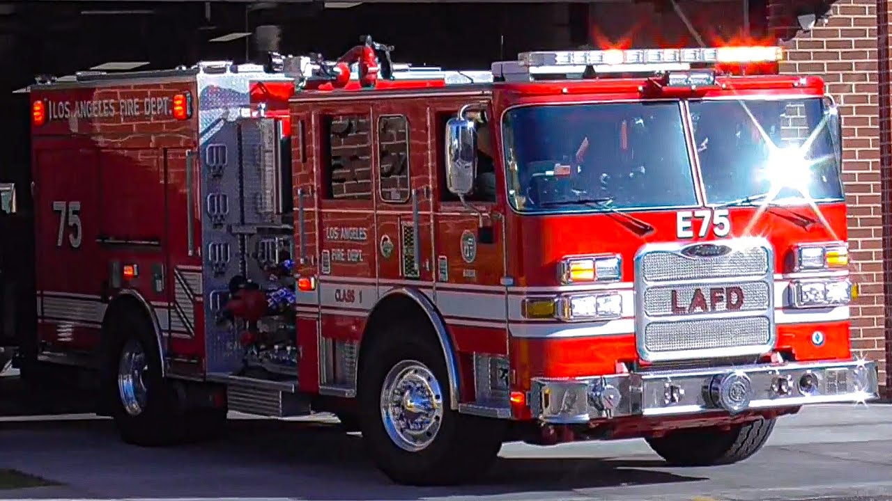 LAFD Engine 75 Responding - YouTube