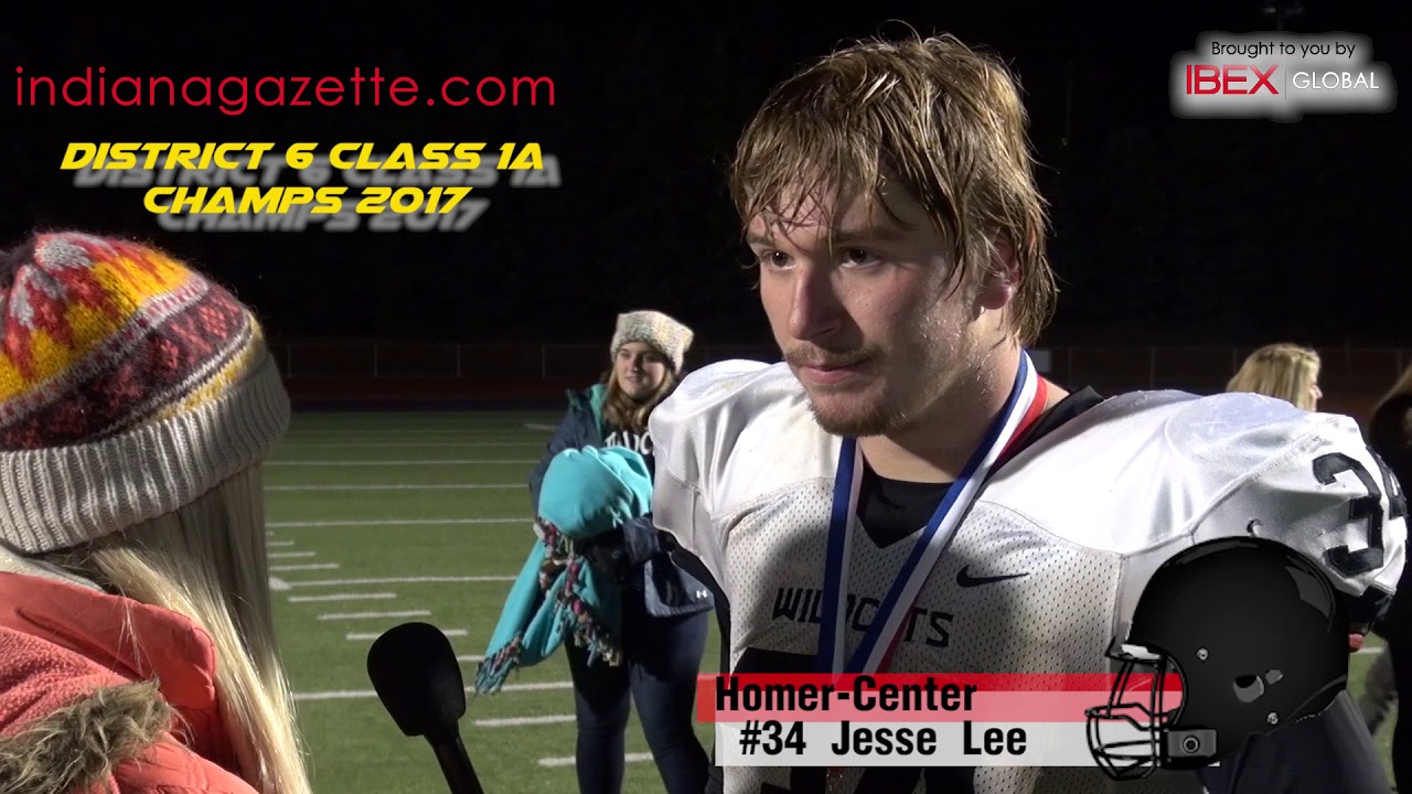 Post game interview with Homer-Center #34 Jesse Lee, District 6 Class ...