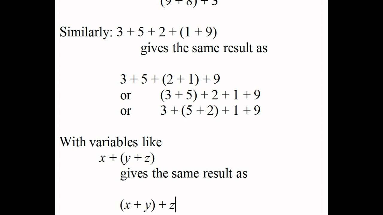 Understanding Associative Property of Addition [HD] - YouTube
