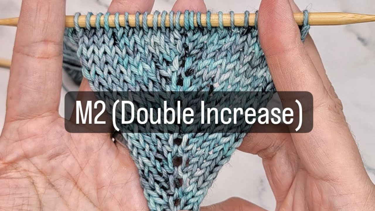 M2 (make 2) knitting double increase - YouTube