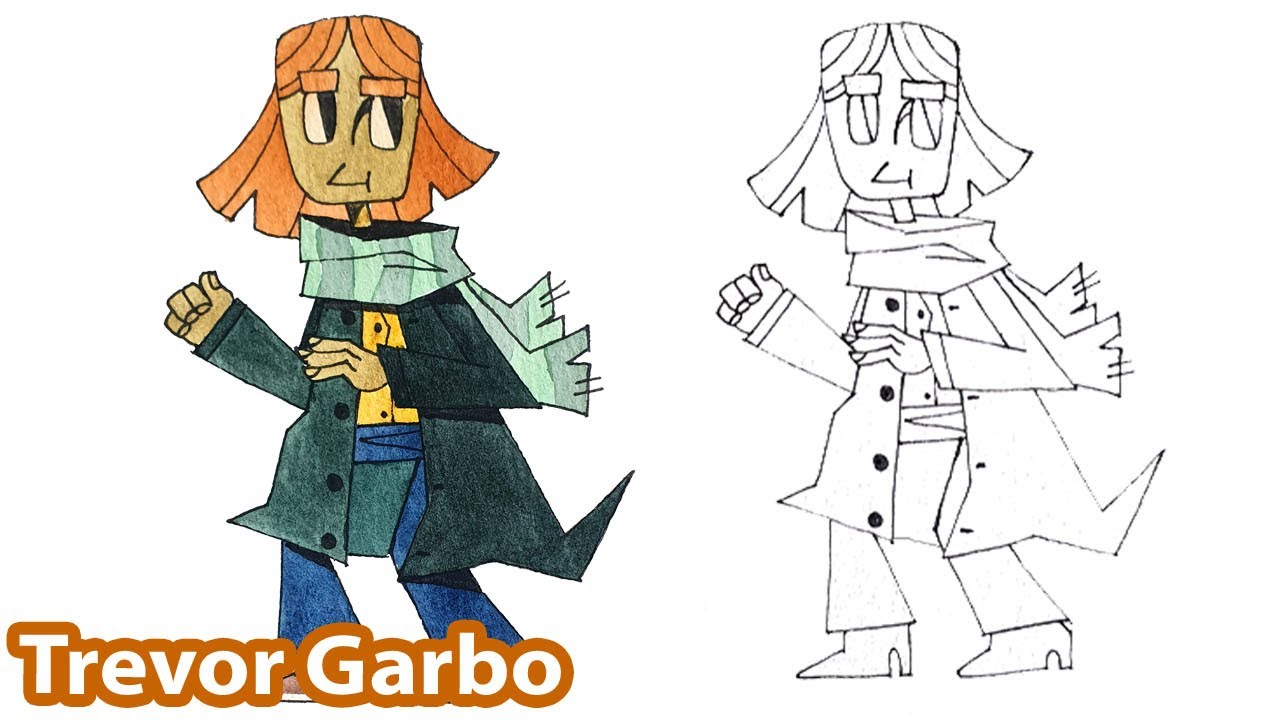 How to draw Trevor Garbo from Smile for Me! - YouTube