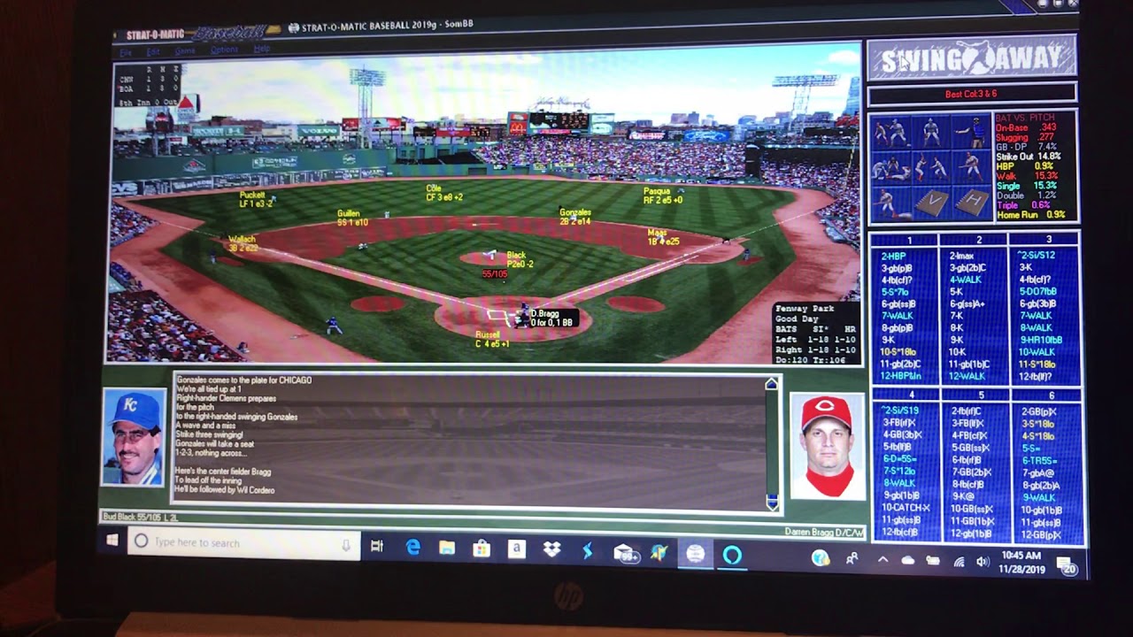 Strat-O-Matic PC baseball; Sportsman’s world champion 91' White Sox vs ...