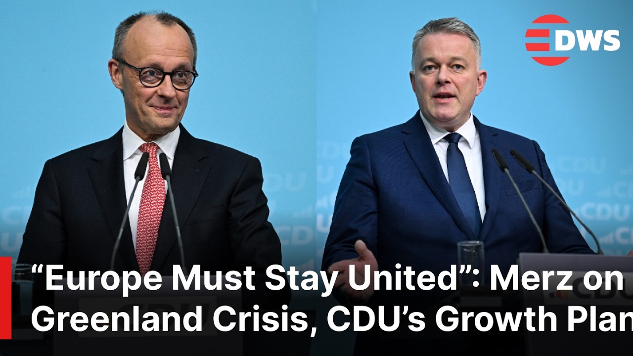 FULL PRESSER: German Merz Sounds Alarm on Greenland, Tariffs as CDU ...
