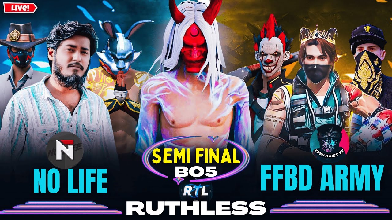🛑 SEMI FINAL BEST OF 5 FFBD ARMY Vs NI LIFE 📌 #freefirelive # ...