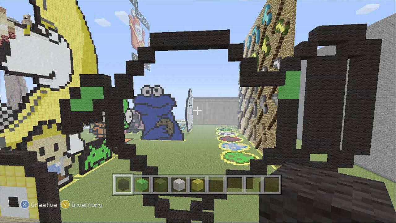 Minecraft Pixel Art - Pea Shooter Tutorial - YouTube