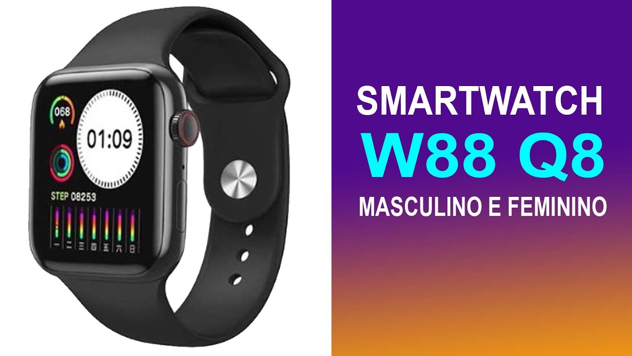 Smartwatch W88 Relógio Inteligente de Luxo Esporte Casual Masculino e ...